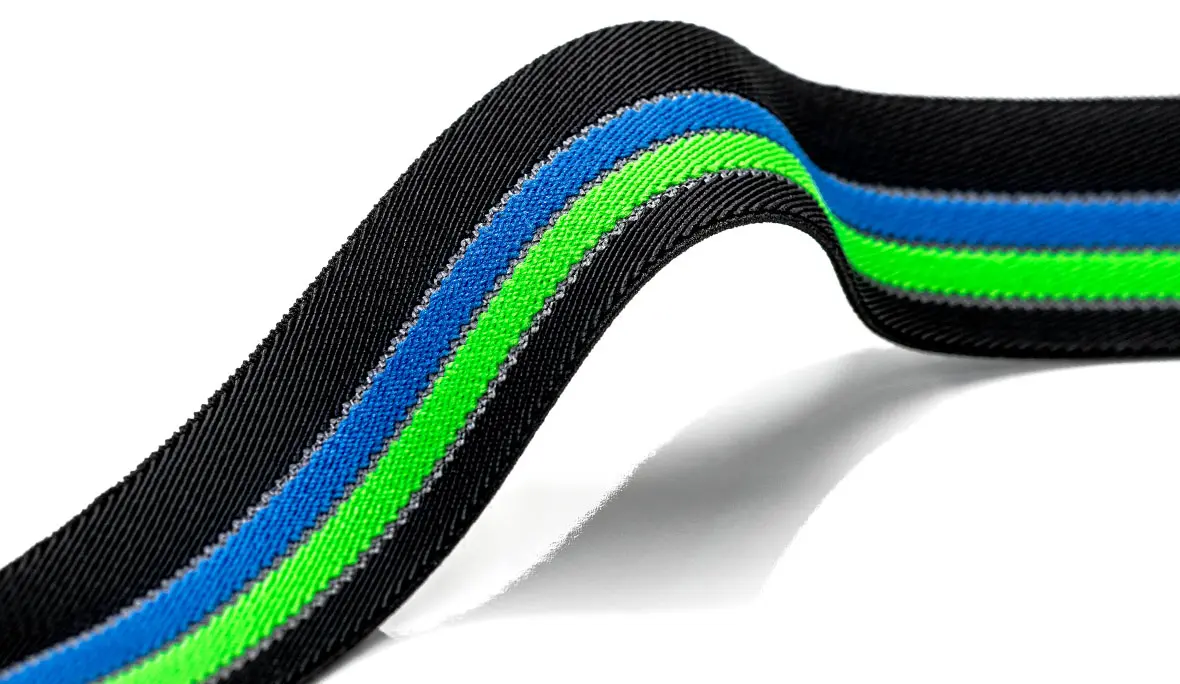 elastic webbing with reflective stripes - JUMBO-Textil